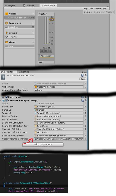 Mute AudioMixerGroup Through Script Questions Answers Unity Discussions