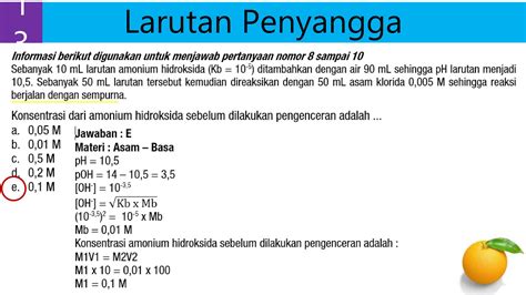 Slide Larutan Penyangga Atau Larutan Buffer Pptx