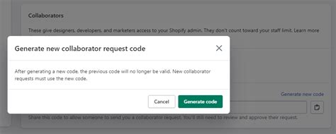 how can i find the shopify collaborator code