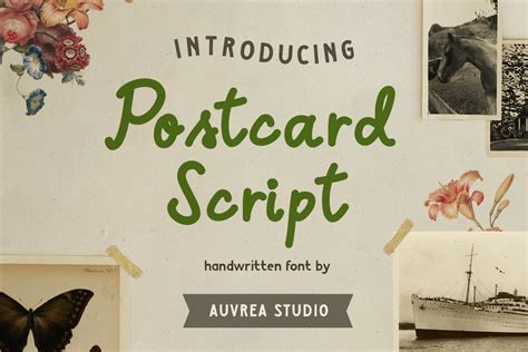 Postcard Script Handwritten Font Creative Market