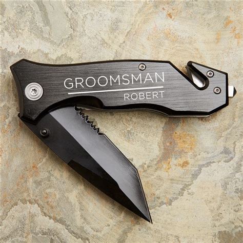 The Groomsman Personalized Lock Back Knife