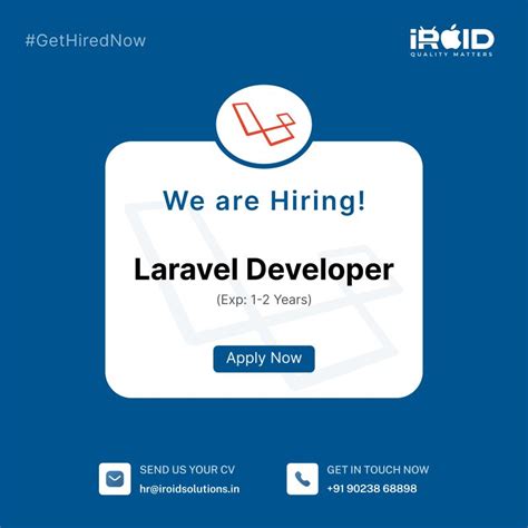 Iroidit Solutions On Linkedin Urgenthiring Hiringalert Laraveldevloper Webdeveloper Framework