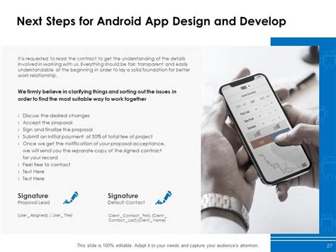 Android App Design And Develop Proposal Powerpoint Presentation Slides Presentation Graphics