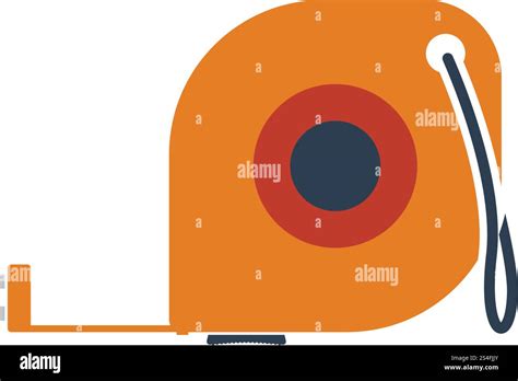 Icon Of Constriction Tape Measure Flat Design Vector Illustration Stock Vector Image And Art Alamy