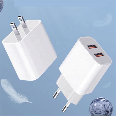 Portable V A A Dual USB Wall Charger For Smartphone