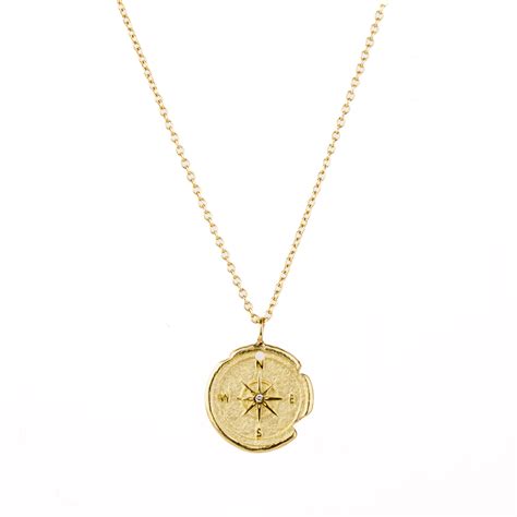 Small Compass Necklace Silverado Saratoga