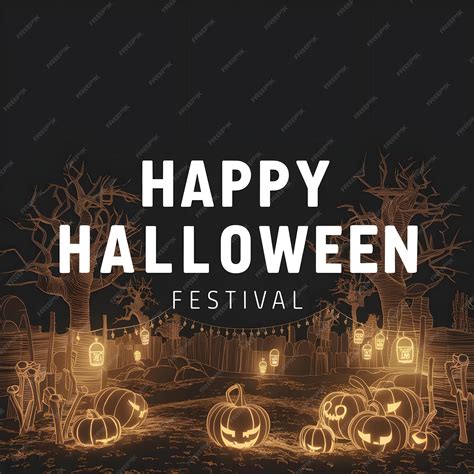 Haunted Halloween Celebration Tableau Vector Illustration Premium Ai Generated Vector