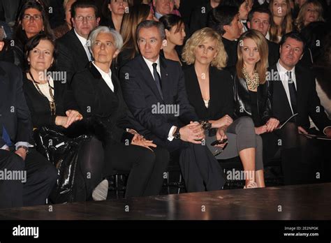 L R French Economy Minister Christine Lagarde Lvmh Ceo Bernard