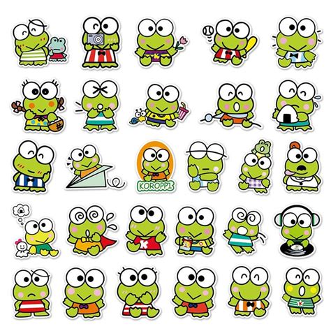 103050pcs Cute Kerokero Keroppi Cartoon Stickers Sanrio Anime Sticker