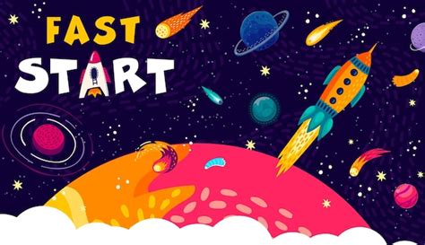 Premium Vector Fast Business Start Space Rocket Launch With Chemtrail