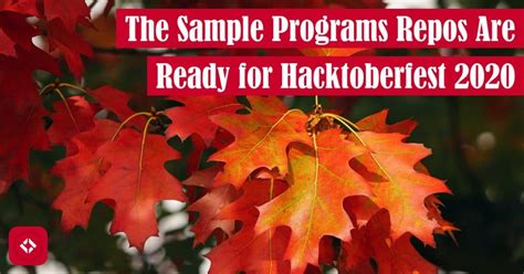 the sample programs repos are ready for hacktoberfest 2020 the
