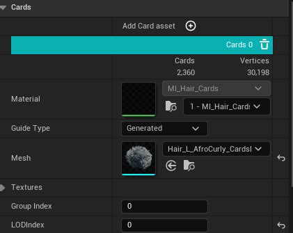 Setting Up Cards and Meshes for Grooms in Unreal Engine | Unreal Engine 5.6 Documentation | Epic ...