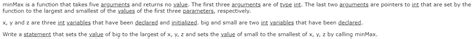 Solved Minmax Is A Function That Takes Five Arguments And