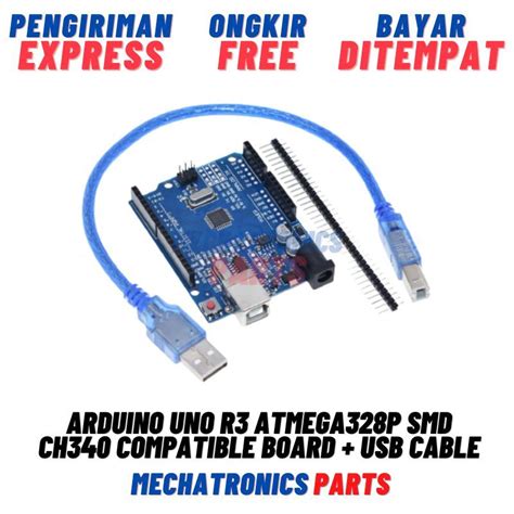 Jual Arduno Uno R3 Atmega328p Smd Ch340 Compatible Board Usb Cable Shopee Indonesia