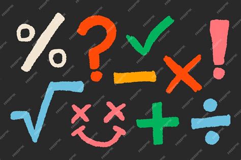 Premium Vector Symbol And Mathematical Operation Set