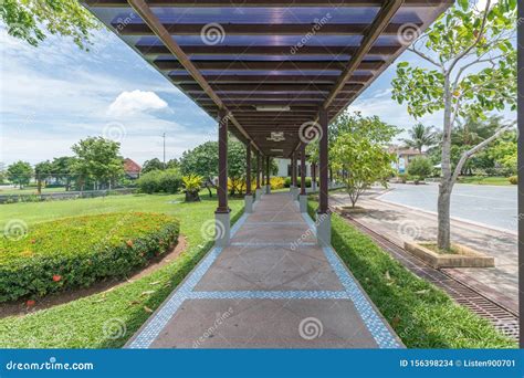 Airport Square And Road Corridor Pass Way Ko Samui Thailand Stock