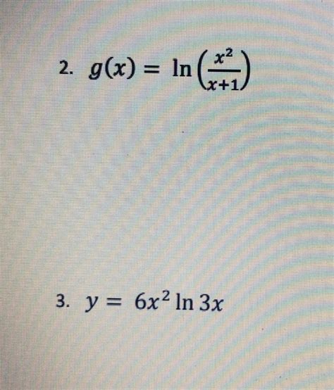 Solved Find The Derivative Of The Following Functions And Chegg