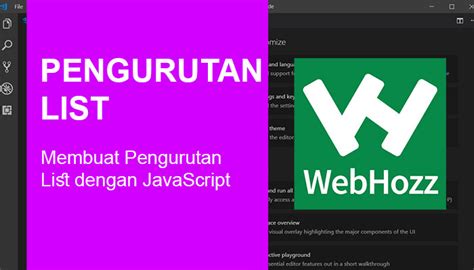 Belajar JavaScript Membuat Pengurutan List WebHozz Blog