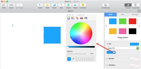 How To Fill Shapes With Color And Photo In Pages Numbers Keynote