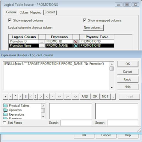 adding default rows with obiee