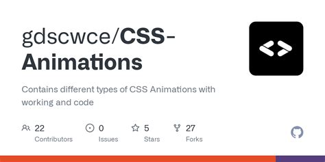 GitHub Gdscwce CSS Animations Contains Different Types Of CSS Animations With Working And Code
