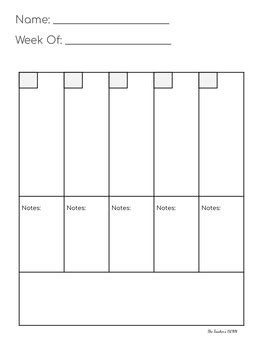 Weekly Data Form By The Teacher S Denn TPT