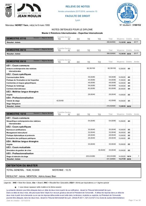 Demande Relevé Notes Officiel Relevé De Notes Université De Montreal