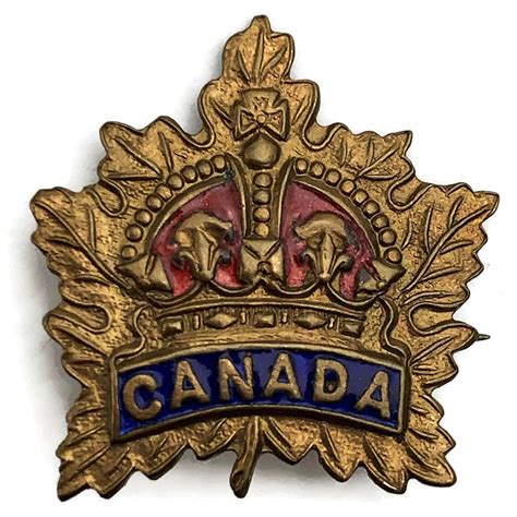 Ww1 Canadian Army Corps Cef Canada Sweetheart Brooch British Military Badges