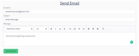 Send Email Lightning Component