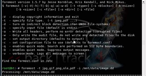 Foremost File Carving Tools Toolwar Information Security Infosec Tools