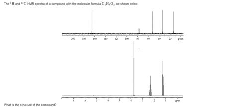 Solved The 1h And 13c Nmr Spectra Of A Compound With The