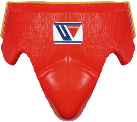 Winning Standard Cut Groin Protector Red · Gold Winning Boxing Gloves