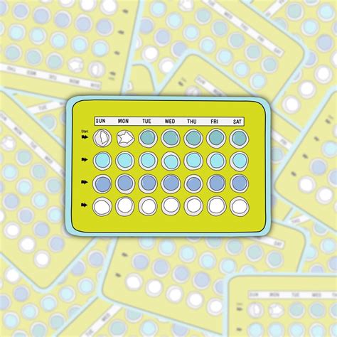 Birth Control Illustration Sticker By Futuristicfemme Feminist Art