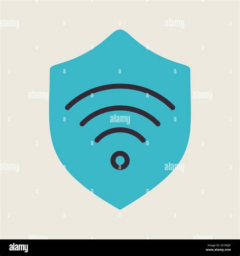 Protection Wifi Vector Icon Private Network Shield With Wi Fi Symbol Security Sign Graph