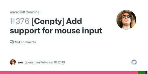 Conpty Add Support For Mouse Input · Issue 376 · Microsoftterminal
