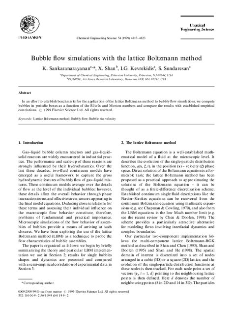 Bubble Flow Simulations With The Lattice Boltzmann Method