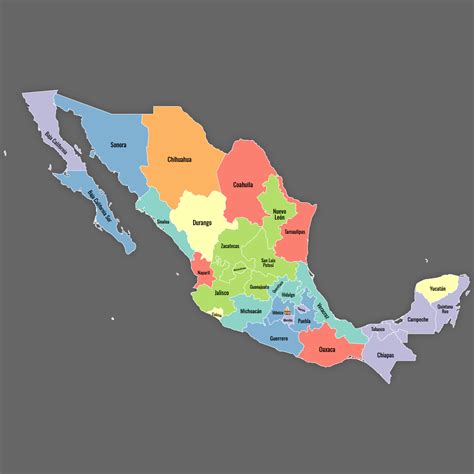 Blank Map Of Mexico States Free Download — Ultimaps
