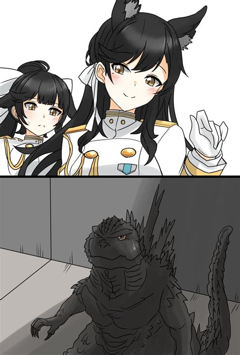 Atago Takao Godzilla And Godzilla Azur Lane And 2 More Drawn By