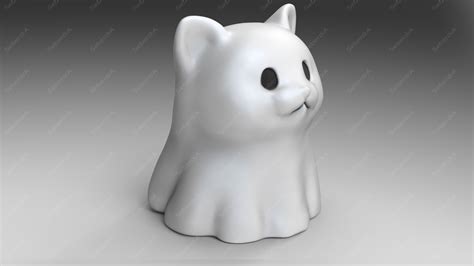 Stl File Cute Ghost Cat Stl 👻 ・3d Printer Design To Download・cults