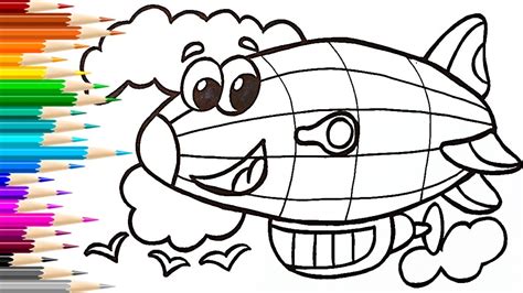 Как нарисовать АЭРОПЛАН / раскраска для детей / Нарисуй Ка - YouTube