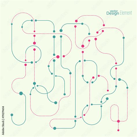 Abstract Background With Curved Lines Dotted Lines Dots Stock Vector Adobe Stock