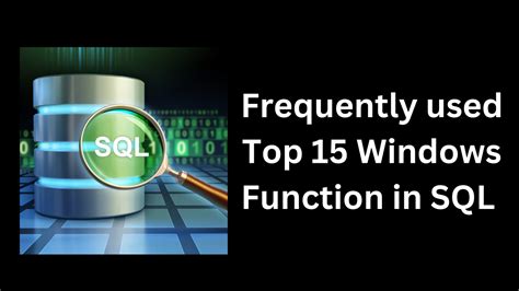 Windows Function In Sql