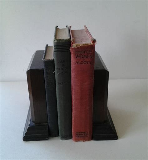 Pair Of Vintage Wood Bookends Classic Style Bookends Haute Juice
