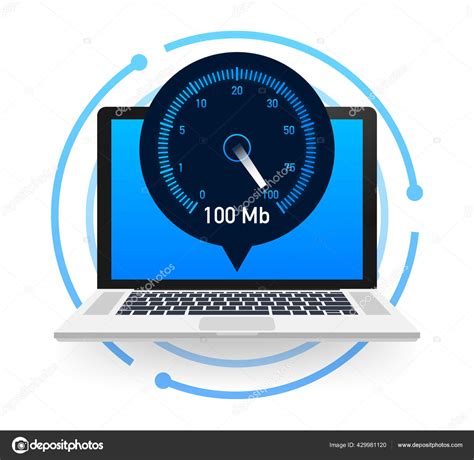 Speed Test On Laptop Speedometer Internet Speed 100 Mb Website Speed