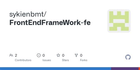 GitHub Sykienbmt FrontEndFrameWork Fe