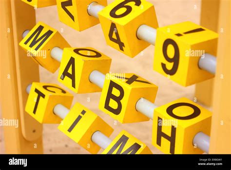 Letters And Numbers In The Form Of Cubes Stock Photo Alamy