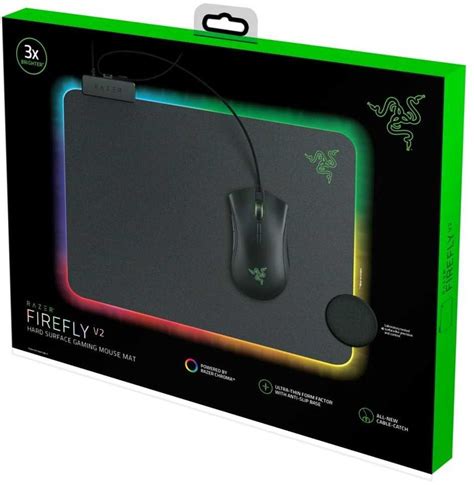 Коврик для мыши Razer Firefly V2 черный зеленый купить в Ситилинк 1209928