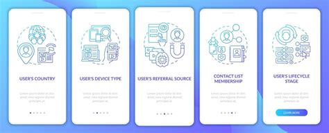 Smart Rules Criteria Navy Onboarding Mobile App Page Screen With Concepts Vector Art At