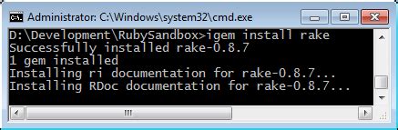 Ruby Rake Albacore Quickstart Guide For NET Developers