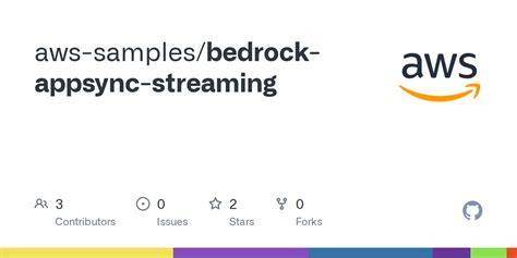 Github Aws Samplesbedrock Appsync Streaming · Github